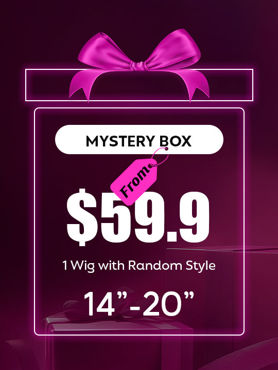 US Only 14-20 Inch Mystery Wig Box, Random Color & Texture